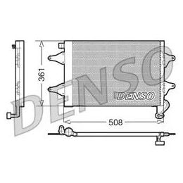 DENSO Kondensator, Klimaanlage DCN27004 508x361x16 f&uuml;r SKODA VW DACIA SEAT VAG 6Q0820411K 6Q0820411B 6Q0820411A