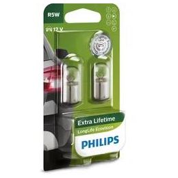 Philips R5W LongLife EcoVision (2 Stk.) 12821LLECOB2 Gl&uuml;hlampe, Kennzeichenleuchte,Gl&uuml;hlampe, Kofferraumleuchte,Gl&uuml;hlampe, Park-/Positionsleuchte,Gl&uuml;h