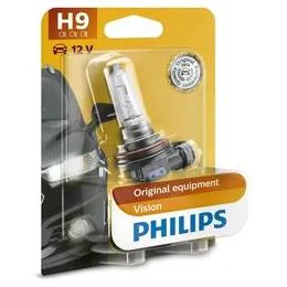 Philips H9 Vision 65W (1 Stk.) 12361B1 Gl&uuml;hlampe, Fernscheinwerfer,Gl&uuml;hlampe, Hauptscheinwerfer,Gl&uuml;hlampe, Nebelscheinwerfer,Gl&uuml;hlampe, Abbiegescheinw