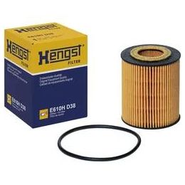 HENGST FILTER &Ouml;lfilter E610H D38 mit Dichtungen 62mm f&uuml;r GENERAL MOTORS SATURN OPEL 21018826 90536362 93156310