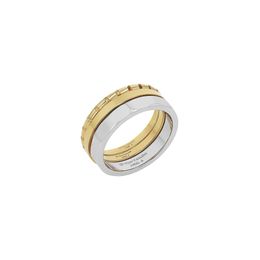 Tom Tailor Ring Edelstahl, IP gold in bicolor | Gr.: 58