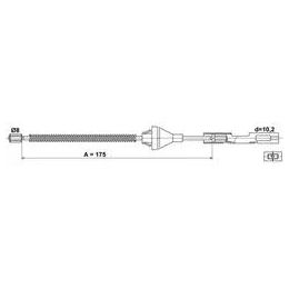 ATE Seilzug, Feststellbremse 24.3727-0663.2 f&uuml;r MAZDA FORD 1064280 2M51-2A635-AA 1253162