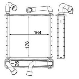 Mahle W&auml;rmetauscher, Innenraumheizung AH 253 000S mit Zubeh&ouml;r f&uuml;r SKODA VW SEAT CUPRA AUDI 5Q0819031A