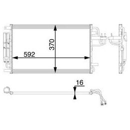 Mahle Kondensator, Klimaanlage BEHR HELLA SERVICE *** PREMIUM LINE AC 57 000P f&uuml;r HYUNDAI KIA 976060Z000