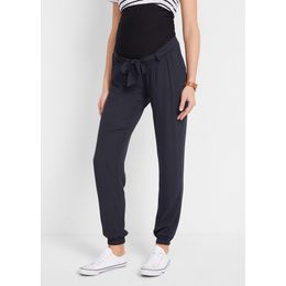 bonprix Leichte Umstandshose aus Viskose Loose Fit, schwarz, Gr.34, Bequeme Umstandshose mit Bindeband und Eingriffstaschen