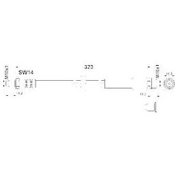 ATE Bremsschlauch 24.5125-0323.3 hinten rechts links f&uuml;r VAG 4F0611775 4F0611775D