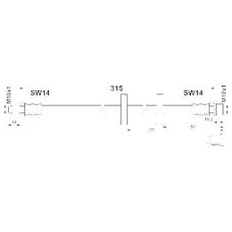 ATE Bremsschlauch 24.5170-0315.3 vorne rechts links f&uuml;r SEAT VAG 321611701B 171611701L 321611701F