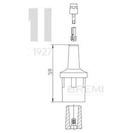 Bremi Stecker, Z&uuml;ndspule 13551 f&uuml;r MERCEDES-BENZ 0001593842 0001593442