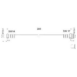 ATE Bremsschlauch 24.5112-0285.3 vorne rechts links f&uuml;r PEUGEOT FIAT CITRO&Euml;N SMART ZF07570316 7570316 481635