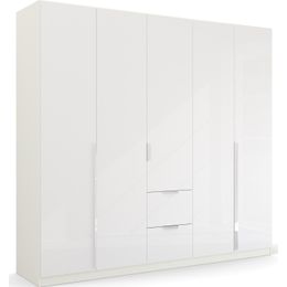 Dreht&uuml;renschrank Rauch "Kleiderschrank Schrank Garderobe Ankleide GLAMOUR BY QUADRA SPIN", wei&szlig; (alpinwei&szlig;, hochglanz wei&szlig;), B:226cm H:210cm T:54cm, Holzwerkstoff, Schr&auml;nke, Dreht&uuml;renschrank, mit eleganter Hochglanzfront und Stangengriff MADE IN GERMANY