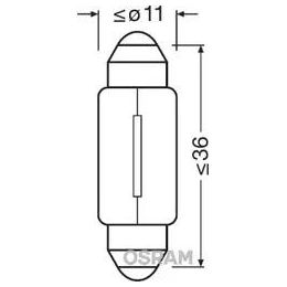 Osram Gl&uuml;hlampe, T&uuml;rleuchte T&uuml;rsicherungsleuchte Kofferraumleuchte Handschuhfachleuchte Motorraumleuchte Leseleuchte Innenraumleuchte 6461 T&uuml;rleuchte,
