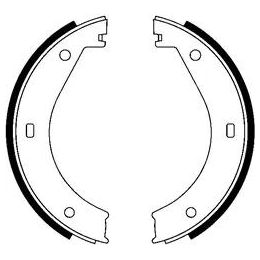 ATE Bremsbackensatz, Feststellbremse 03.0137-0150.2 hinten rechts links f&uuml;r BMW 34416761294 34411121512 34411159468