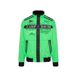 CAMP DAVID Leichter Blouson mit Tapes und Artworks Herren Gr&ouml;&szlig;e 4XL gr&uuml;n