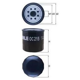 Mahle &Ouml;lfilter OC 215 &Oslash;65,5mm 65,5mm f&uuml;r SUZUKI MARUTI CHERY PIAGGIO TOYOTA FORD DAIHATSU NISSAN INNOCENTI 1560187107000 16510M82713 5012577