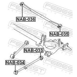 FEBEST Lagerung, Lenker NAB-034 hinten rechts links f&uuml;r TOYOTA DAIHATSU NISSAN 55111-41B06 55110-41B11 55111-41B05