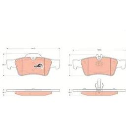 TRW Bremsbelagsatz, Scheibenbremse GDB1546 vorne rechts links f&uuml;r MERCEDES-BENZ (BBDC) DAIMLER 0054209420 0064200120 A006420012041