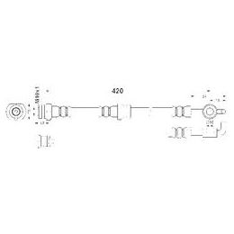 ATE Bremsschlauch 24.5277-0420.3 vorne rechts links f&uuml;r VAUXHALL OPEL 97124879 562339