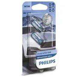 Philips W5W WhiteVision ultra (2 Stk.) 12961WVUB2 Gl&uuml;hlampe, T&uuml;rleuchte,Gl&uuml;hlampe, Einstiegsleuchte,Gl&uuml;hlampe, Kennzeichenleuchte,Gl&uuml;hlampe, Kofferrau