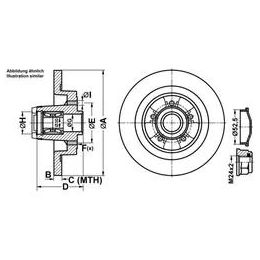 ATE Bremsscheibe 24.0111-0183.2 hinten rechts links voll 300mm f&uuml;r RENAULT 8200736267 8200471520