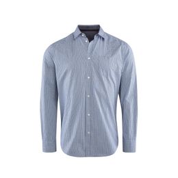 Flanellhemd Stooker Men "HARLEY Hemd Langarm Regular Fit", Herren, Gr. M, US-Gr&ouml;&szlig;en, grau (check sky grau), Web, 100% Baumwolle, regular fit, Hemden, Langarm Hemd Regular Fit f&uuml;r Herren