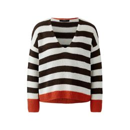 Oui Pullover in white brown | Gr.: 34