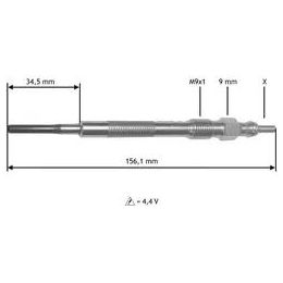 Valeo Gl&uuml;hkerze 345219 4,4V f&uuml;r ALFA ROMEO PEUGEOT FIAT CITRO&Euml;N VAUXHALL LANCIA CHRYSLER OPEL CHEVROLET 1826357 55210051 5960-L4