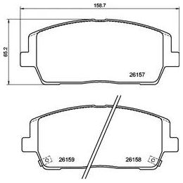 Brembo Bremsbelagsatz, Scheibenbremse P 30 116 vorne rechts links mit Zubeh&ouml;r f&uuml;r HYUNDAI KIA 58101S1A85 58101C5A75 58101S8A00