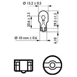 Philips Gl&uuml;hlampe, Brems-/Schlusslicht R&uuml;ckfahrleuchte Park-/Positionsleuchte Tagfahrleuchte Blinkleuchte Nebelschlussleuchte Schlussleuchte Bremsleuc