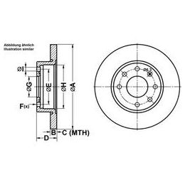 ATE Bremsensatz-Vorderachse IJF14159R4 Bremsensatz, Scheibenbremse vorne rechts links voll 236mm f&uuml;r DAEWOO VAUXHALL CHEVROLET OPEL 90008005 569020 16