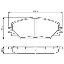 Bosch Bremsbelagsatz, Scheibenbremse 0 986 494 240 vorne rechts links f&uuml;r LEXUS TOYOTA SUBARU 0446542160 044650D200 0446512610