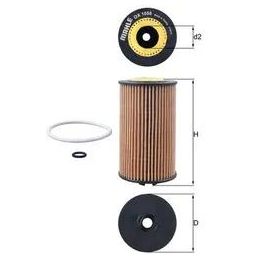Mahle &Ouml;lfilter OX 1058D &Oslash;57,0mm 57,0mm f&uuml;r VAUXHALL GMC OPEL CHEVROLET 95526687 55588497 650163