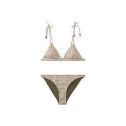 MANGO TEEN Bikini 'Leti' Damen Gr&ouml;&szlig;e XS gr&uuml;n / dunkelrot / offwhite