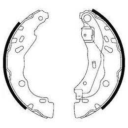 ATE Bremsbackensatz 03.0137-0532.2 hinten rechts links mit Hebel f&uuml;r RENAULT DACIA 440609415R 8671020713 7701206429