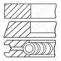 GOETZE ENGINE Kolbenringsatz 08-114907-00 f&uuml;r AUDI VW SEAT FORD SKODA