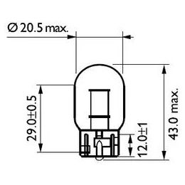 Philips Gl&uuml;hlampe, Blinkleuchte Gl&uuml;hlampe 12071CP Blinkleuchte,Gl&uuml;hlampe 12V f&uuml;r SKODA VW SEAT AUDI VAG N10724401 YY04500902100