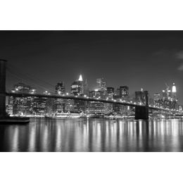 Fototapete papermoon "New York Schwarz & Wei&szlig;", schwarz (schwarz, wei&szlig;), B:4,5m L:2,8m, Vlies, Tapeten