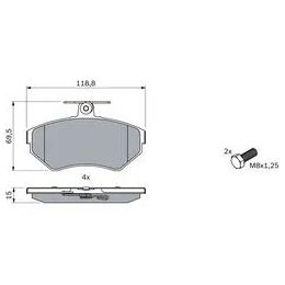 Bosch Bremsbelagsatz, Scheibenbremse 0 986 494 010 links rechts f&uuml;r SKODA VW SEAT AUDI 1HM698151A 6N0698151A 6N0698151B