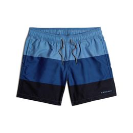 G-Star Raw G-STAR Herren Badeshorts "Dirik Color Block Swimshort"dutch blau color block, Gr. L, Obermaterial: 100% Polyester, Badehosen