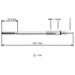 Valeo Gl&uuml;hkerze 345138 11V f&uuml;r PEUGEOT FIAT CITRO&Euml;N FORD 2S6Q6M990BB 1447128 596078