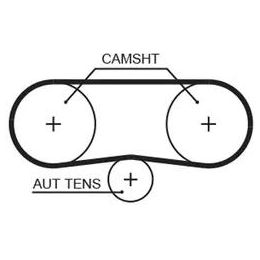 GATES Zahnriemen PowerGrip&reg; 5516XS schwarz f&uuml;r SKODA VW SEAT AUDI 036109119P