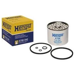 HENGST FILTER Kraftstofffilter E75K D42 mit Dichtungen 88mm f&uuml;r SUZUKI PEUGEOT LAND ROVER TALBOT LAMBORGHINI IVECO VOLVO NISSAN RENAULT TRUCKS MERCURY