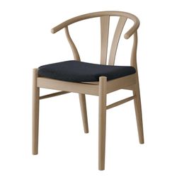 Stuhl HAMMEL FURNITURE "Frida, Massivholz mit gepolsterter Sitzfl&auml;che - hoher Komfort", , weipigmentiert klar lackiert, weipigmentiert klar lackiert, dunkelgrau, B:53cm H:75cm T:54cm, Massivholz, Stoff, St&uuml;hle, Stuhl, Massivholz, gepolsterte Sitzfl&auml;che, versch. Farbvarianten