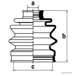 Herth+Buss JAKOPARTS Faltenbalgsatz, Antriebswelle J2866004 vorne rechts links f&uuml;r DAIHATSU