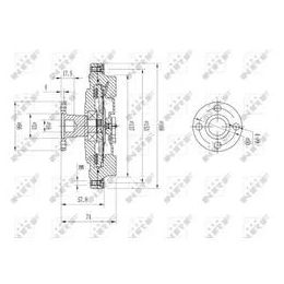 NRF Kupplung, K&uuml;hlerl&uuml;fter 49580 168mm f&uuml;r SUZUKI 1712077E01 1712077E00 91176889