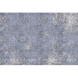 Livingwalls Fototapete LIVING WALLS "Walls by Patel Old Damask 3", blau, B:4m L:2,7m, Vlies, Tapeten, Vlies, Wand, Schr&auml;ge