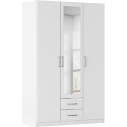 Kleiderschrank Rauch "Schrank Garderobe Ankleide GAMMA Breiten 91/136/181/226/271/315/360 cm", alpinwei&szlig;, griffe chrom, B:136cm H:210cm T:54cm, Holzwerkstoff, Schr&auml;nke, Kleiderschrank, verschiedene Griff-Varianten, mit Spiegel TOPSELLER MADE IN GERMANY, Topseller