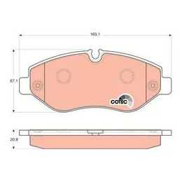 TRW Bremsbelagsatz, Scheibenbremse GDB1698 vorne rechts links mit Zubeh&ouml;r f&uuml;r VW MERCEDES-BENZ 0054202120 A9064211600 A9104204000