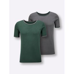 WITT WEIDEN Shirt in anthrazit + moos | Gr.: 6