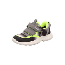Superfit Sneaker 'Rush' Jungen Gr&ouml;&szlig;e 33 grau / grasgr&uuml;n / schwarz / wei&szlig;