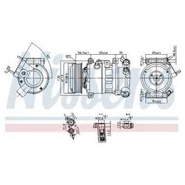 NISSENS Kompressor, Klimaanlage 890599 12V f&uuml;r PEUGEOT FIAT CITRO&Euml;N VAUXHALL OPEL DS 9834291080 9843840180 1614326680